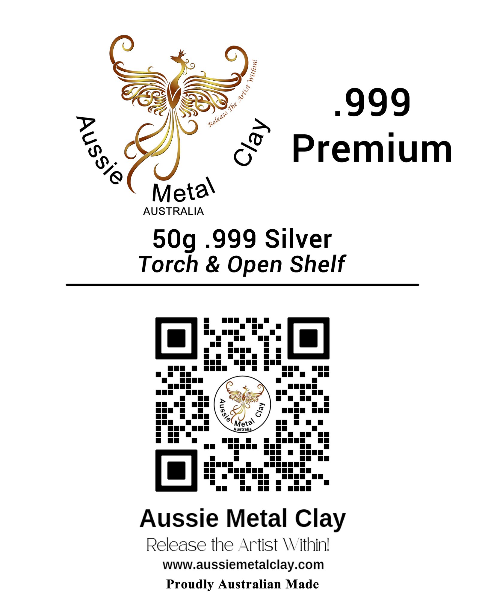 AMC .999 Silver PREMIUM ~ Torch & Kiln Clay - Aussie Metal Clay