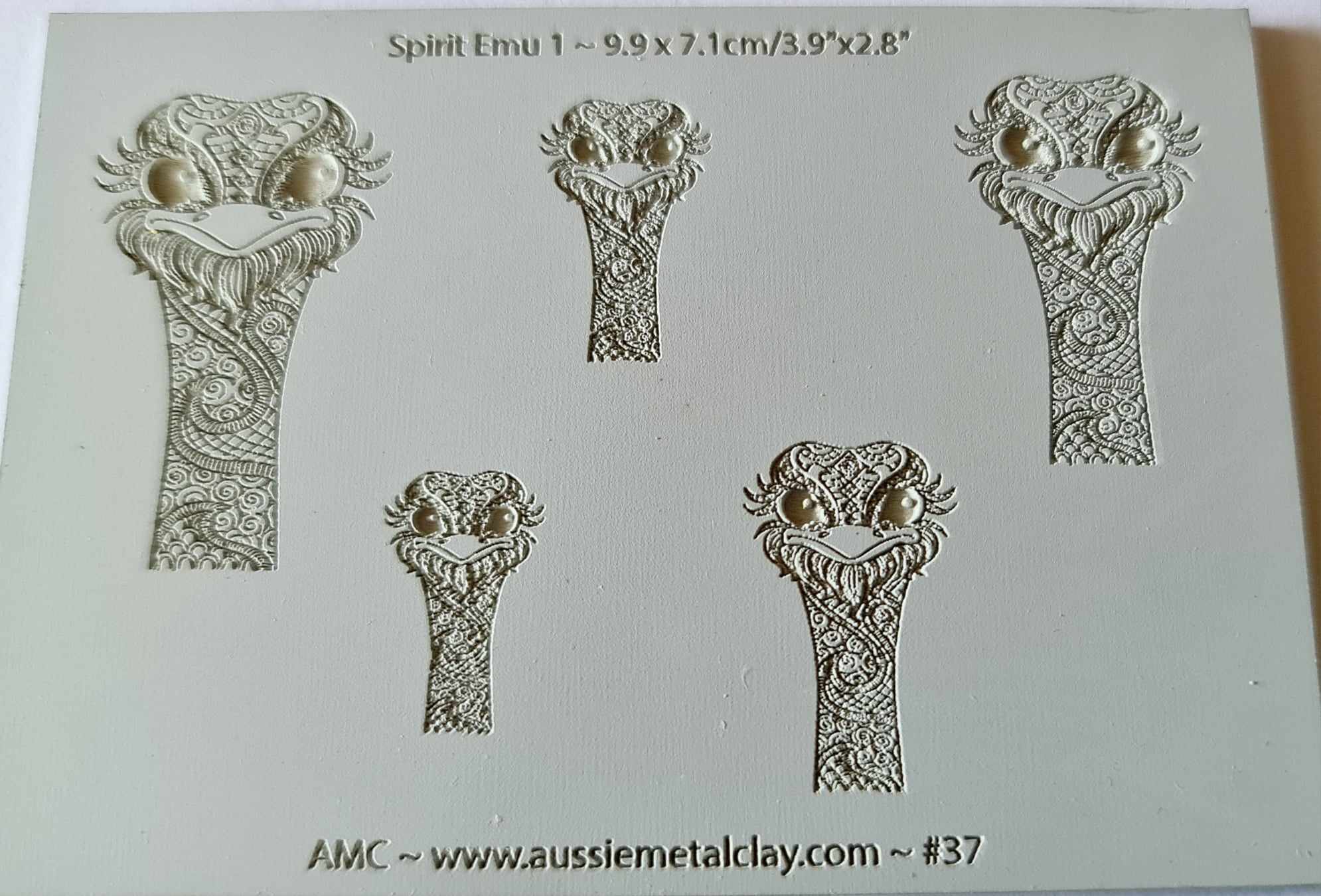 AMC Textures - Spirit Animals Emu 1 #37 - Rubber - Aussie Metal Clay Global
